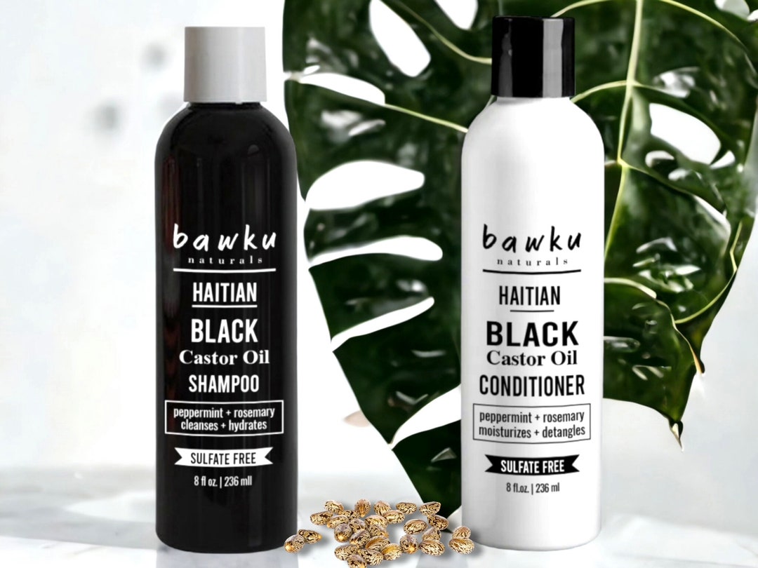 Haitian Black Castor Oil 100% Lwil Maskriti Scalp Care Tingling Shampoo ...