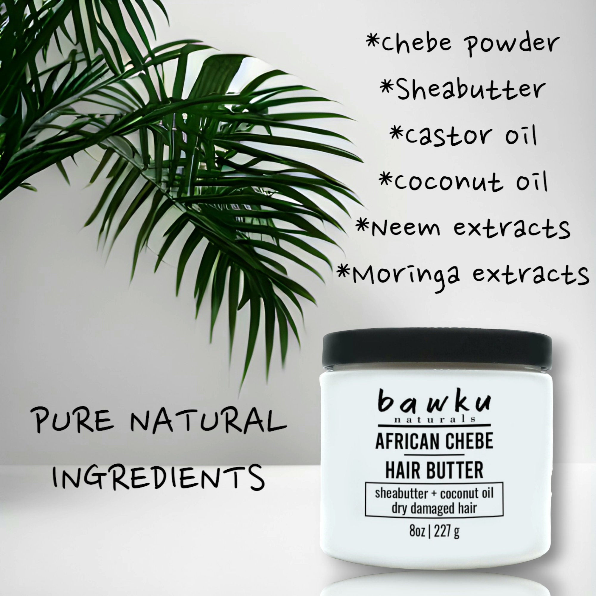 Chebe Hair Butter With Pure African Sheabutter, Castor, Coconut Oil ...
