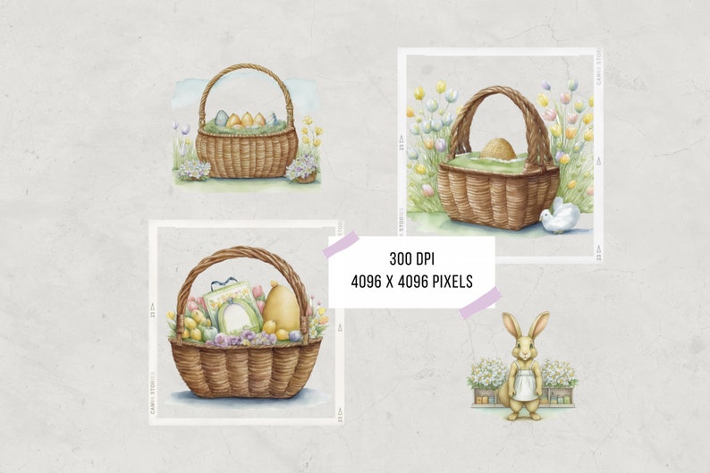 Easter Clipart Bundle Watercolor PNG Clipart, Seasonal Art, Spring Clip ...