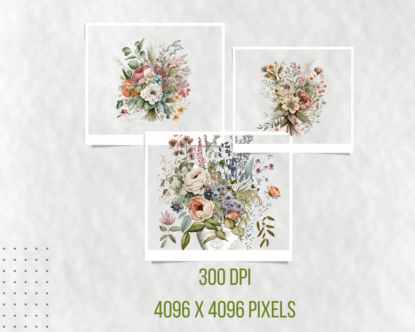 Boho Bouquet Clipart Boho Flower PNG Image Rose Arrangement Flower Clip ...