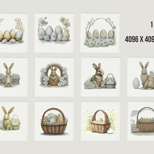 Easter Clipart Bundle Watercolor PNG Clipart, Seasonal Art, Spring Clip ...
