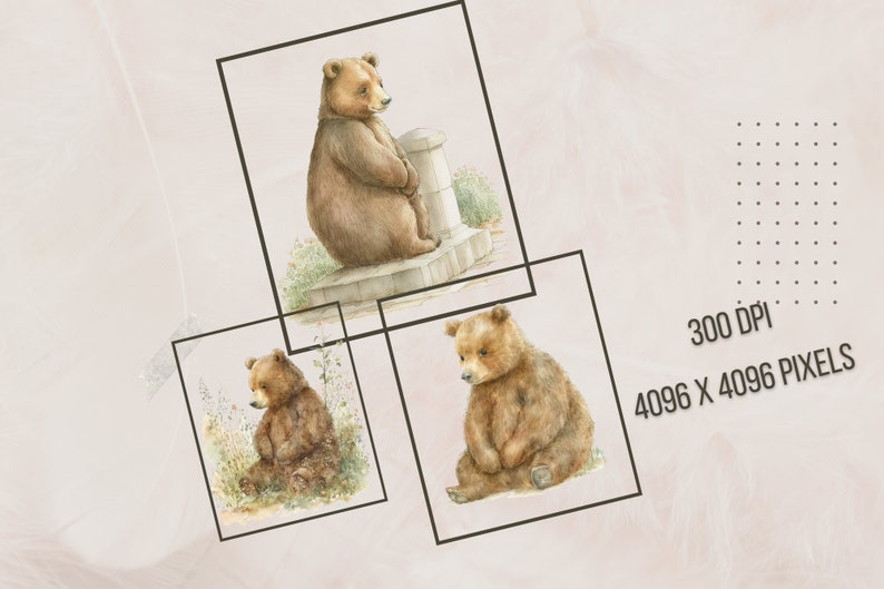 Bear Clipart Bundle Bear PNG Clipart Storybook Bear Nursery - Etsy ...