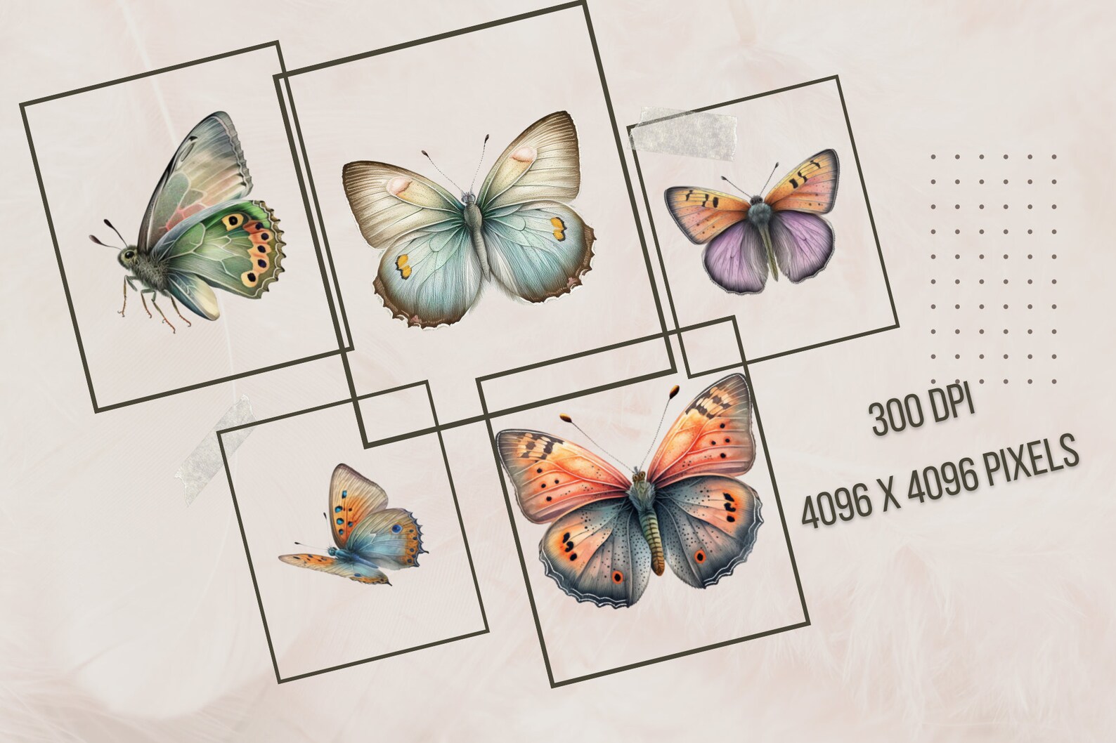 Butterfly Clipart Set PNG Clipart Butterfly, Spring Clipart, Nursery ...