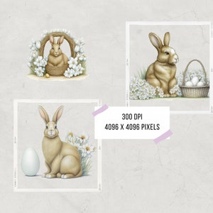 Easter Clipart Bundle Watercolor PNG Clipart, Seasonal Art, Spring Clip ...