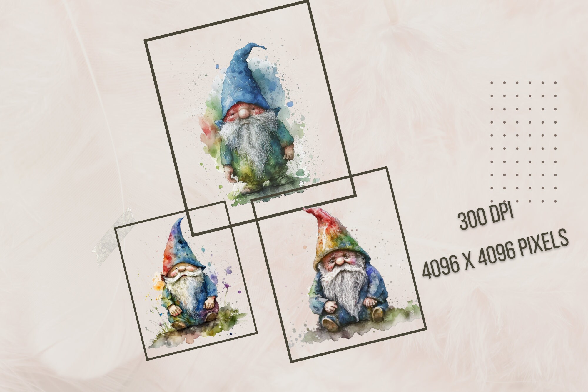 Watercolor Gnome Clipart Set PNG Clipart Gnome, Nursery Wall Art ...