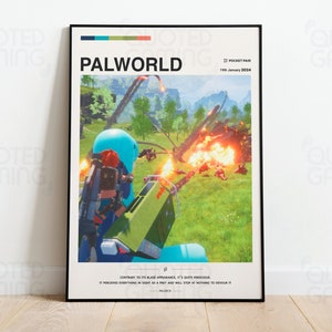 Palworld (2023) - Video Game Poster, Minimalist, Relaxasaurus, Home ...