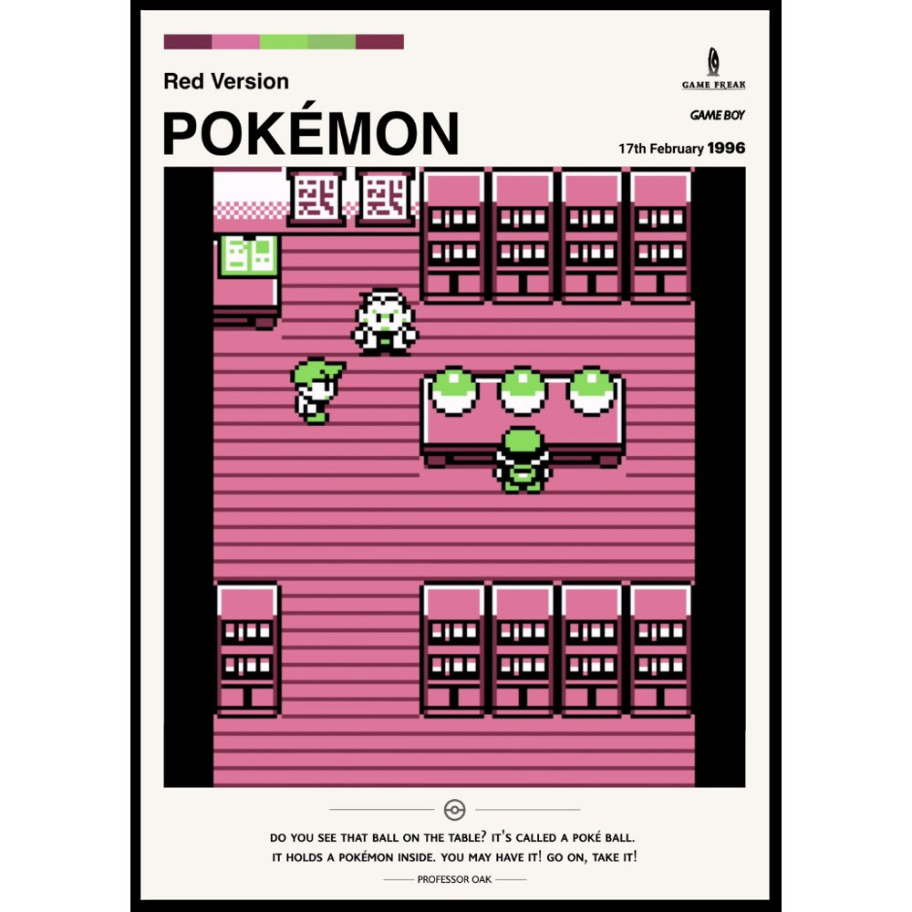 Pokémon 1996 for Gameboy Video Game Poster Minimalist - Etsy
