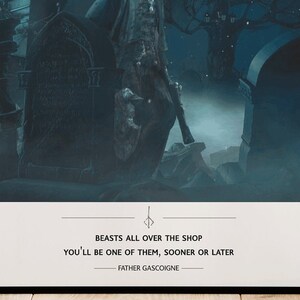 Bloodborne 2015 for Ps4 Video Game Poster, Minimalist, Father Gascoigne ...