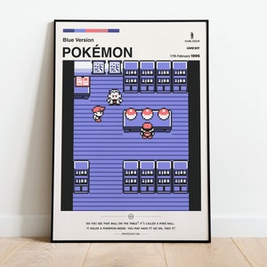 Pokémon (1996) for Gameboy - Video Game Poster, Minimalist, Red Version ...