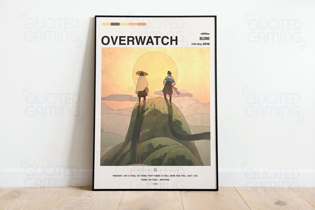 Overwatch (2016) - Video Game Poster, Minimalist, Dragons, Genji, Hanzo ...