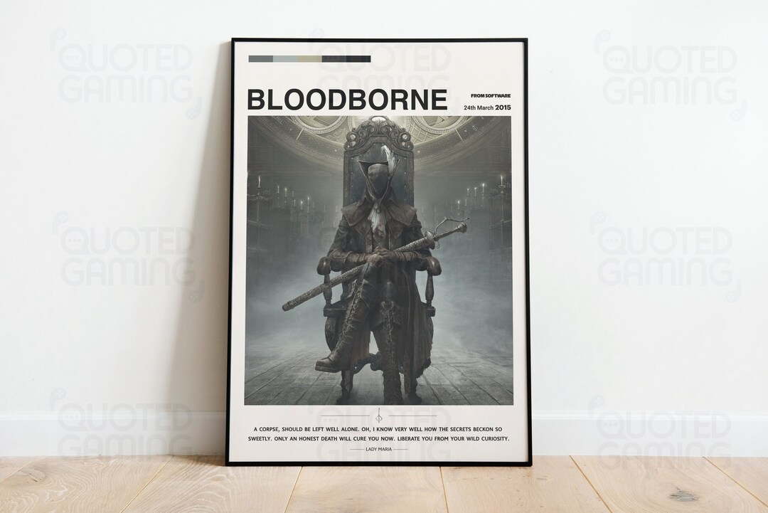 Bloodborne (2015) for Ps4- Video Game Poster, Minimalist, Lady Maria ...