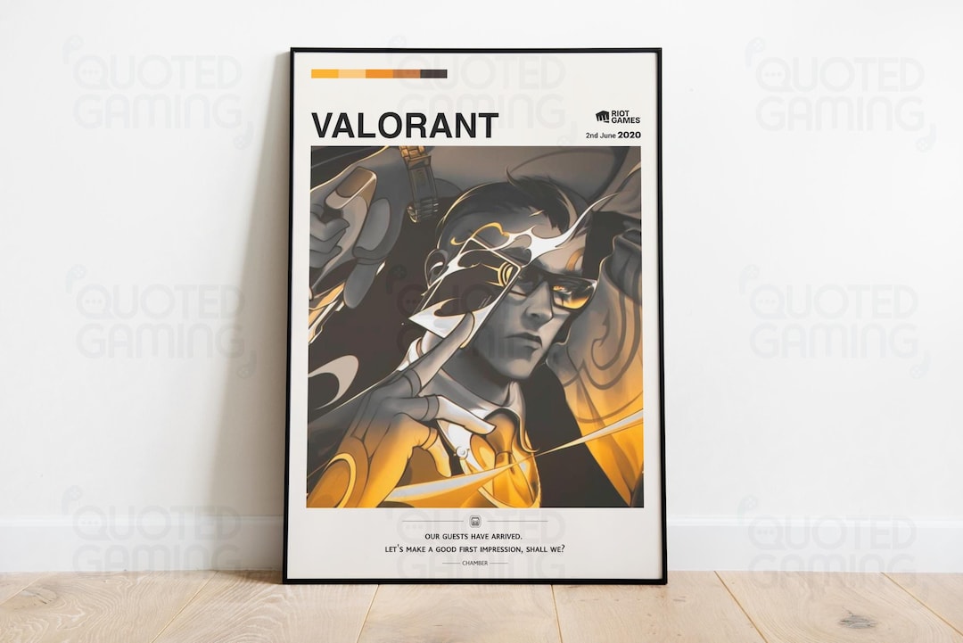 Valorant (2020) for Ps5, Xbox, Pc - Video Game Poster, Minimalist ...