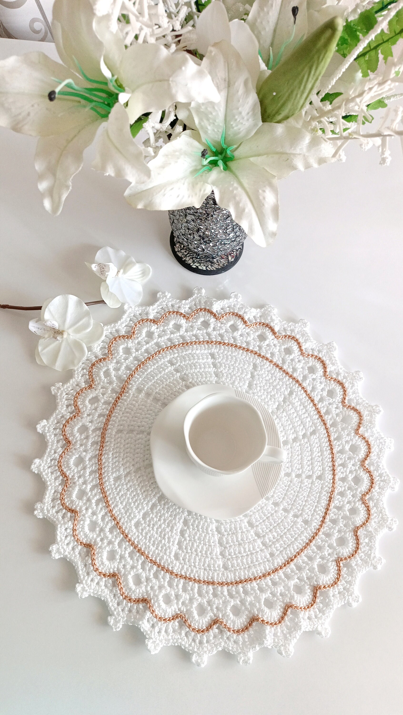 Handmade Crochet Supla Set, Dining Accessory, Table Decor, Decorative ...