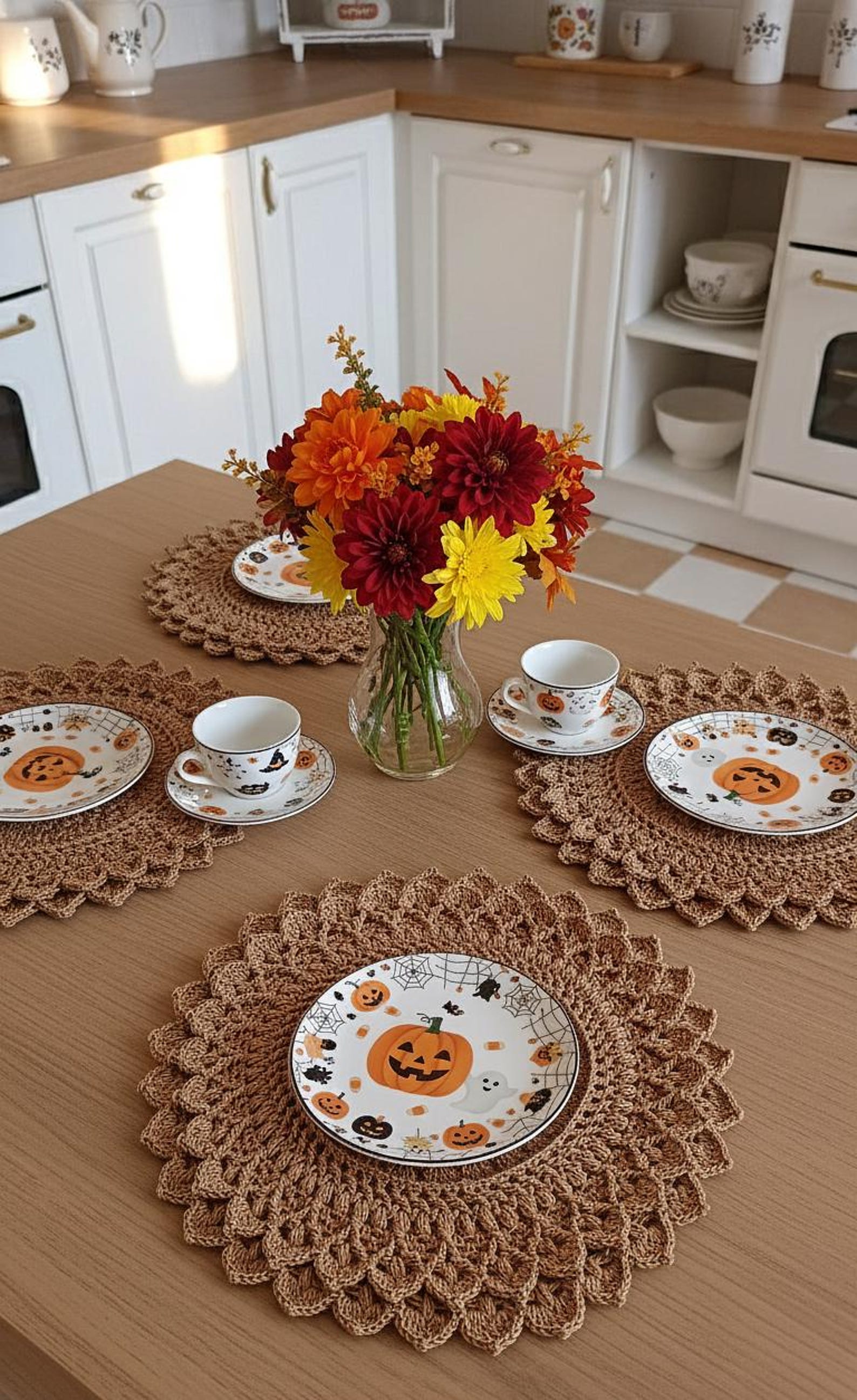 Handmade Crochet Supla Set/dining Accessory/table Decor/decorative ...