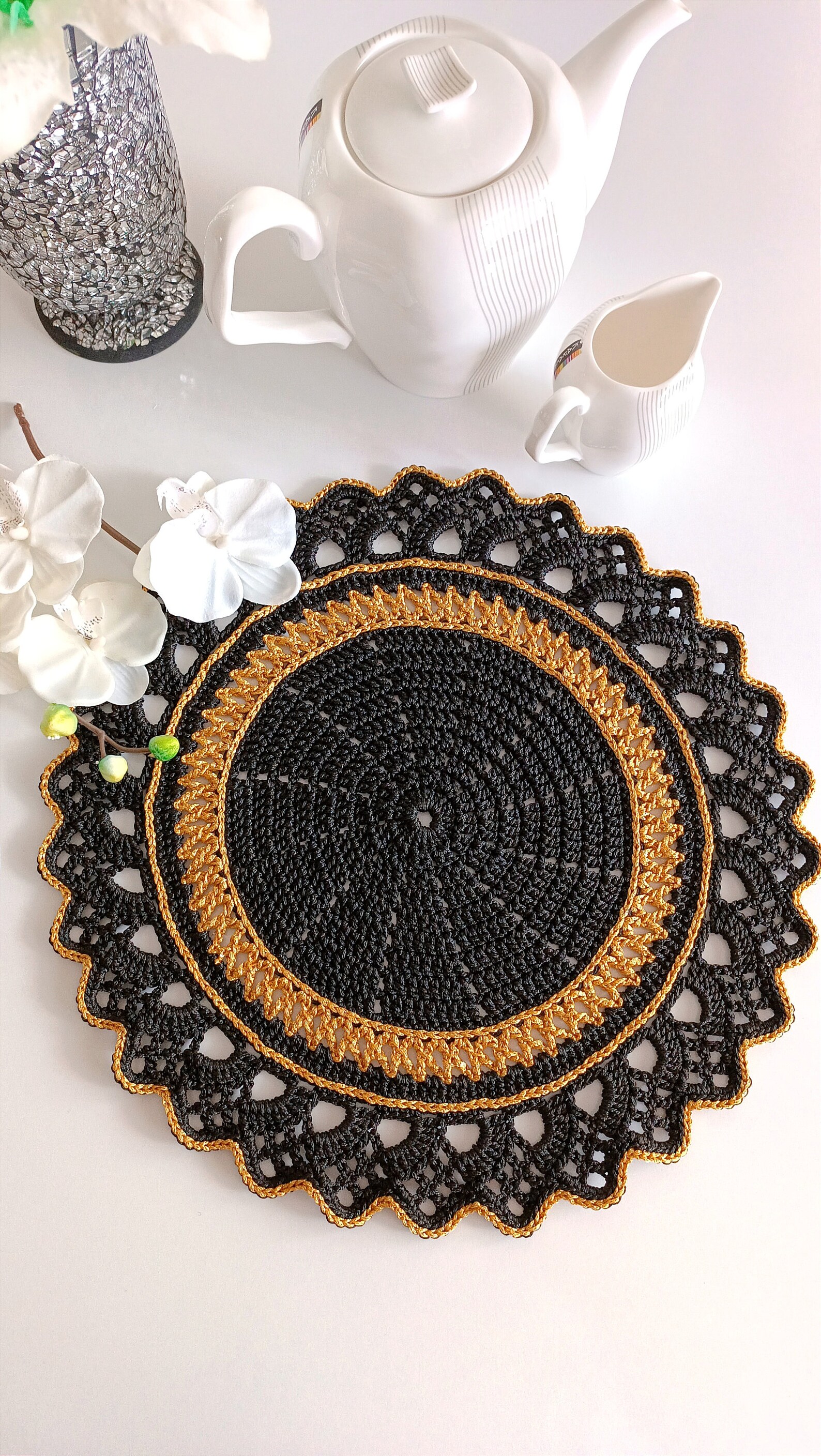 Handmade Crochet Supla Set/dining Accessory/table Decor/decorative ...