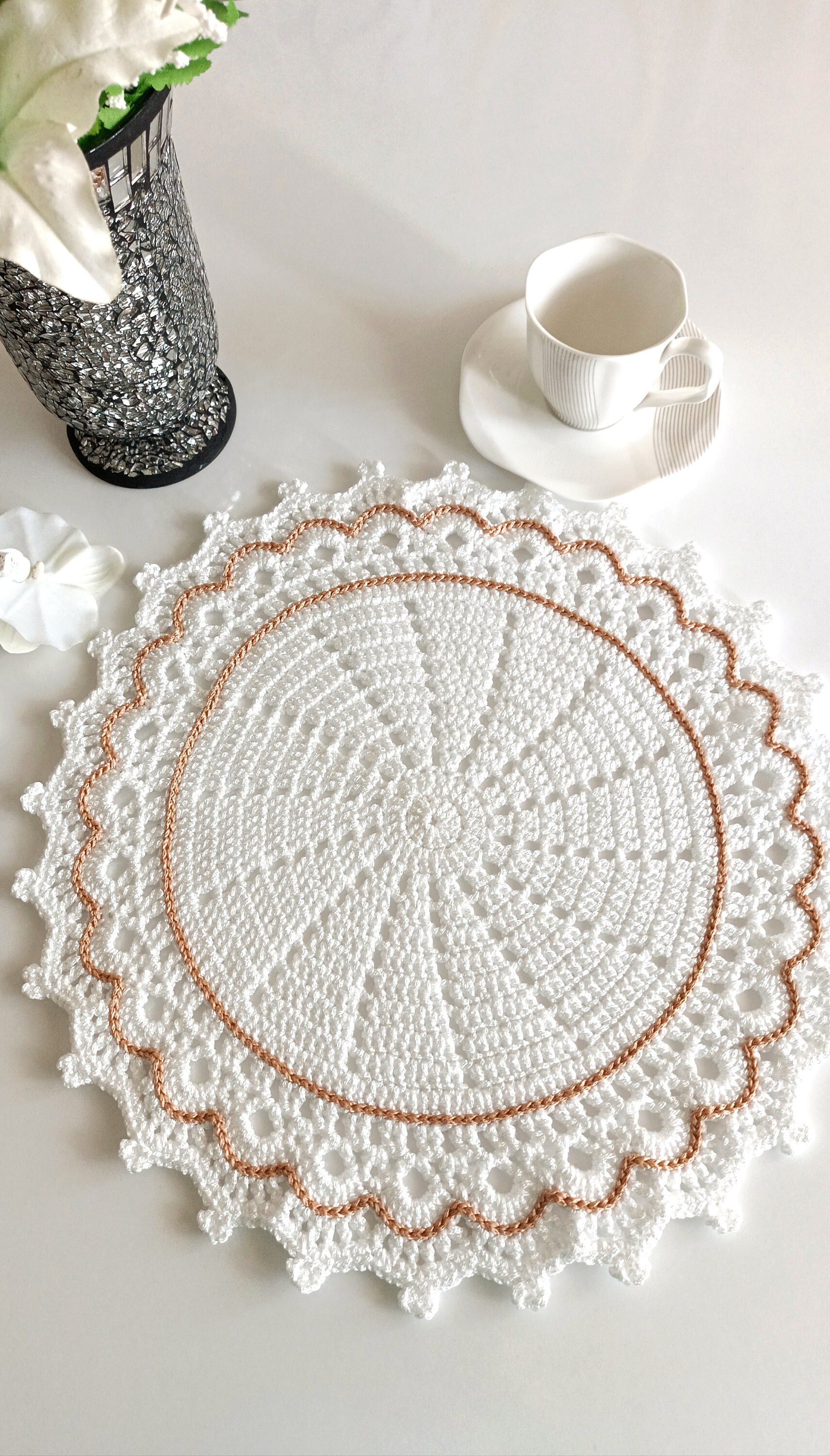 Handmade Crochet Supla Set, Dining Accessory, Table Decor, Decorative ...