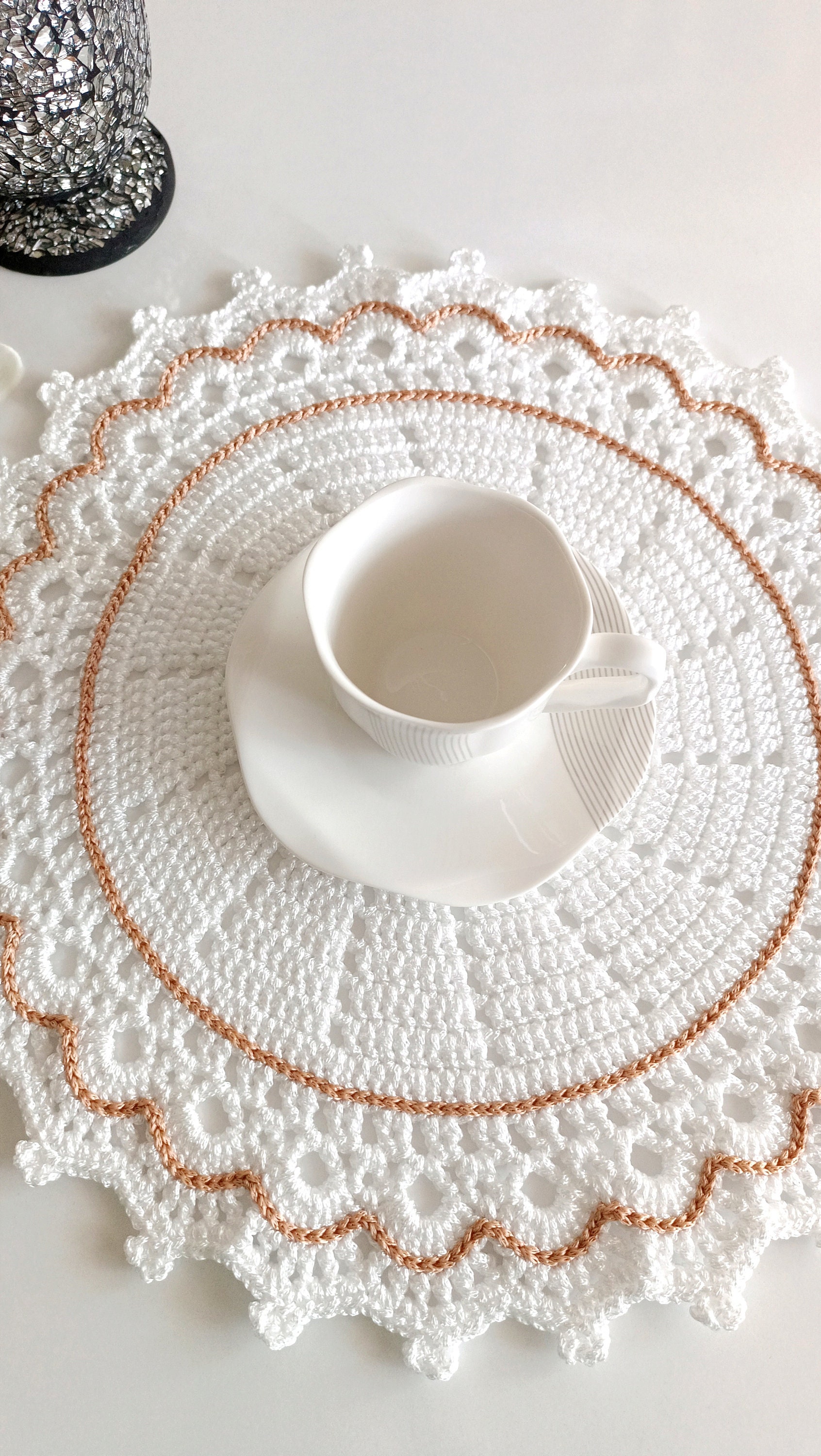 Handmade Crochet Supla Set, Dining Accessory, Table Decor, Decorative ...