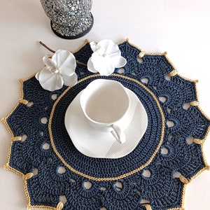 Handmade Crochet Supla Set/dining Accessory/table Decor/decorative ...