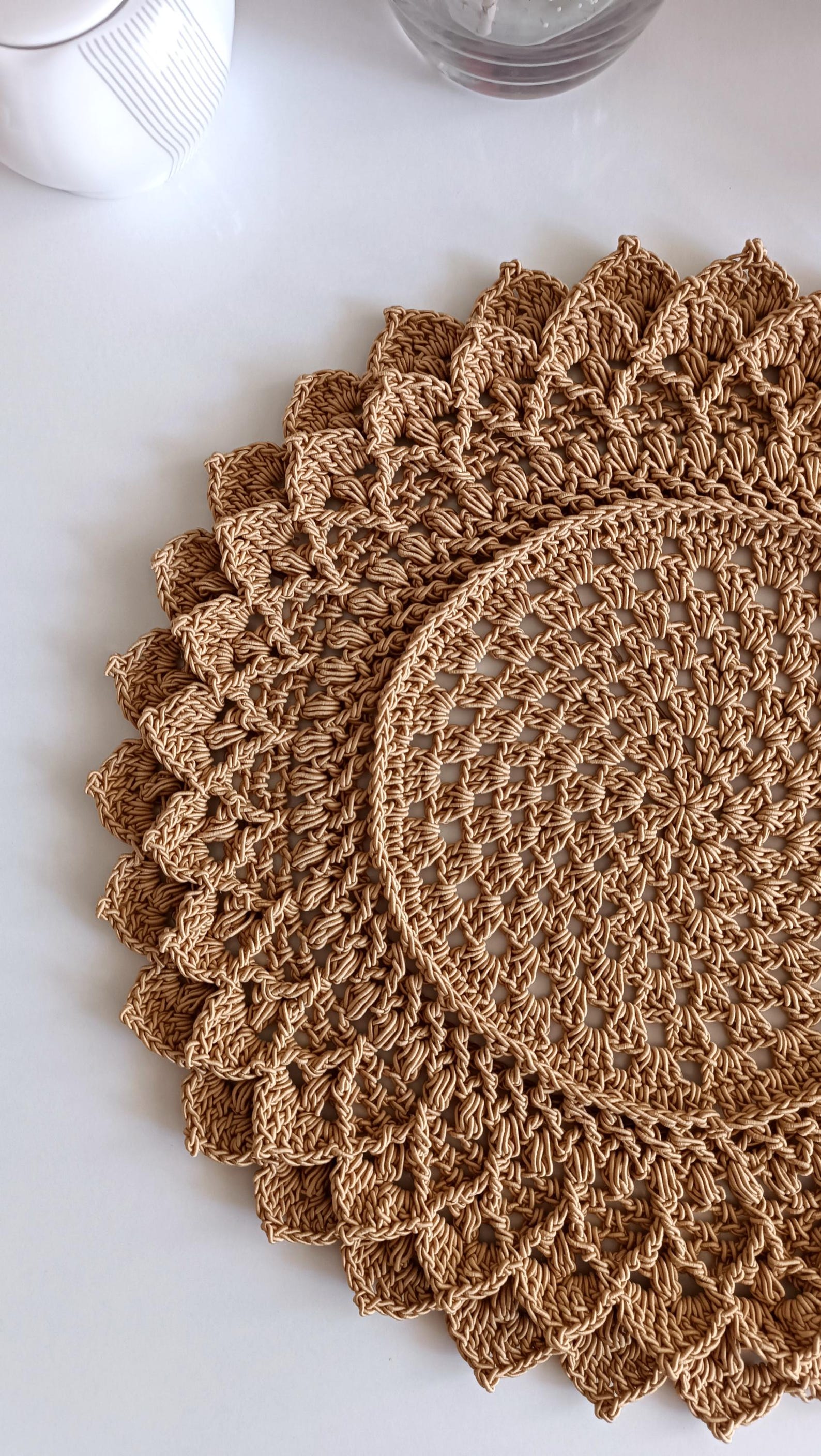 Handmade Crochet Supla Set/dining Accessory/table Decor/decorative ...