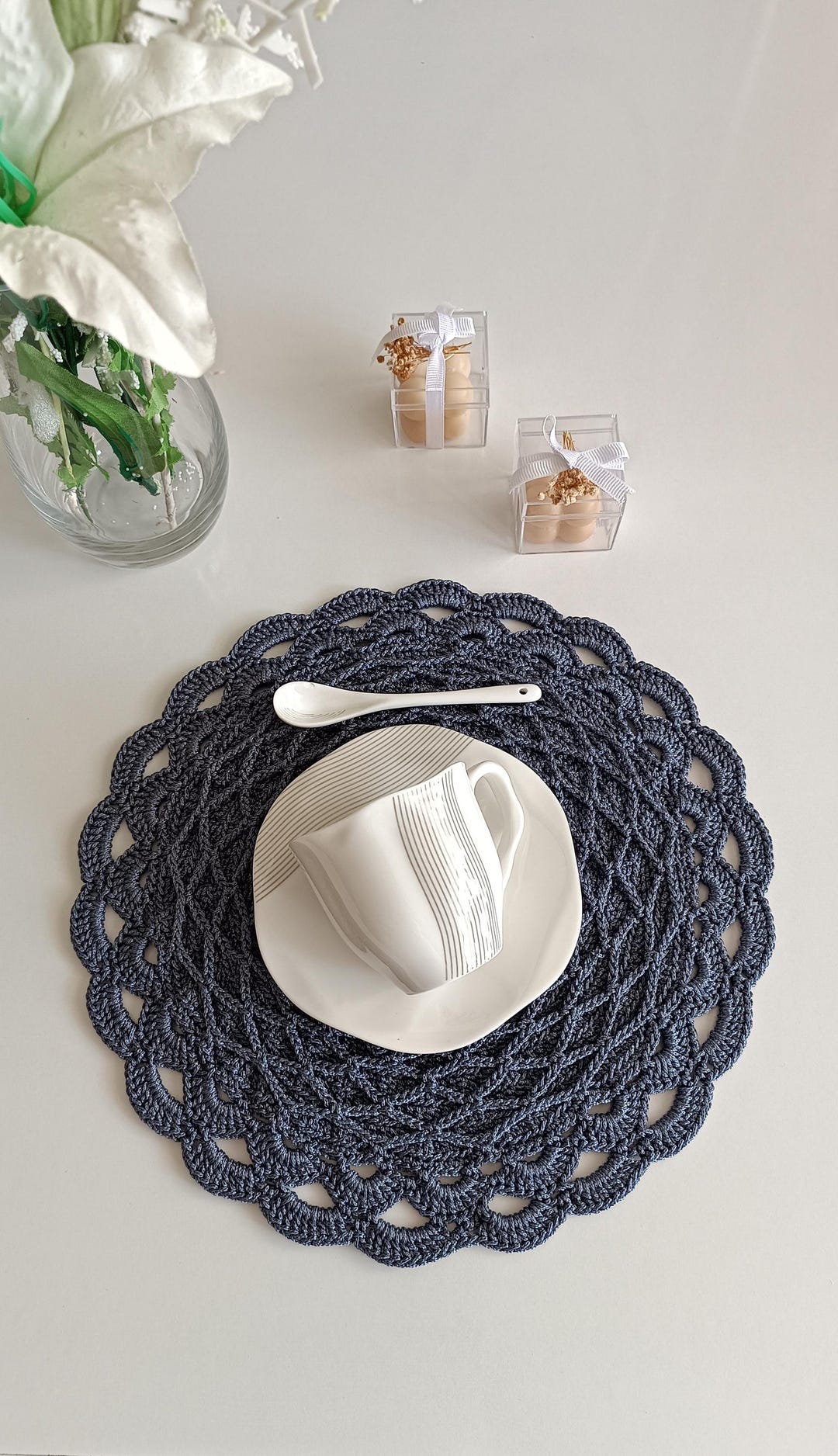 Handmade Crochet Supla Set/dining Accessory/table Decor/decorative ...