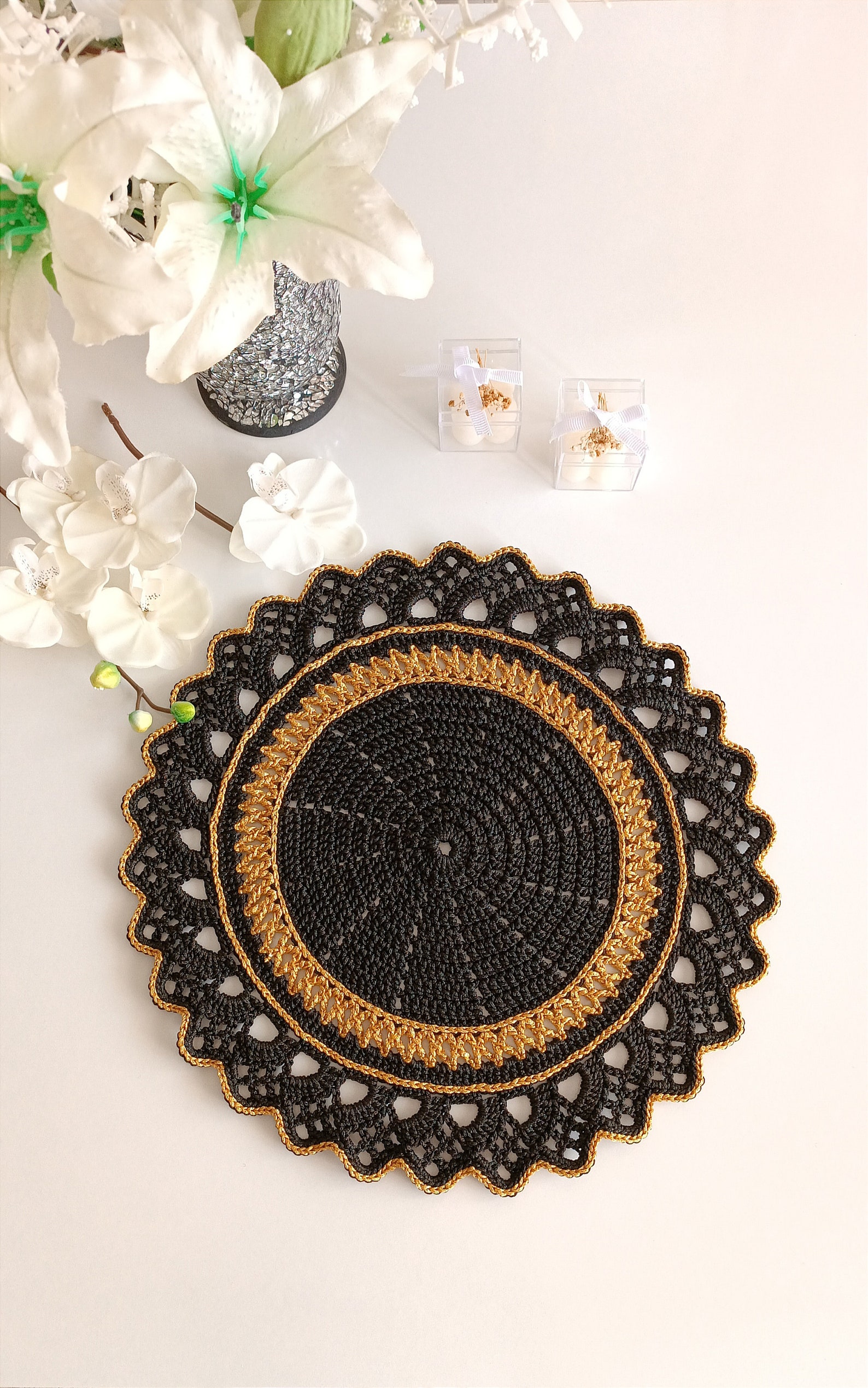 Handmade Crochet Supla Set/dining Accessory/table Decor/decorative ...