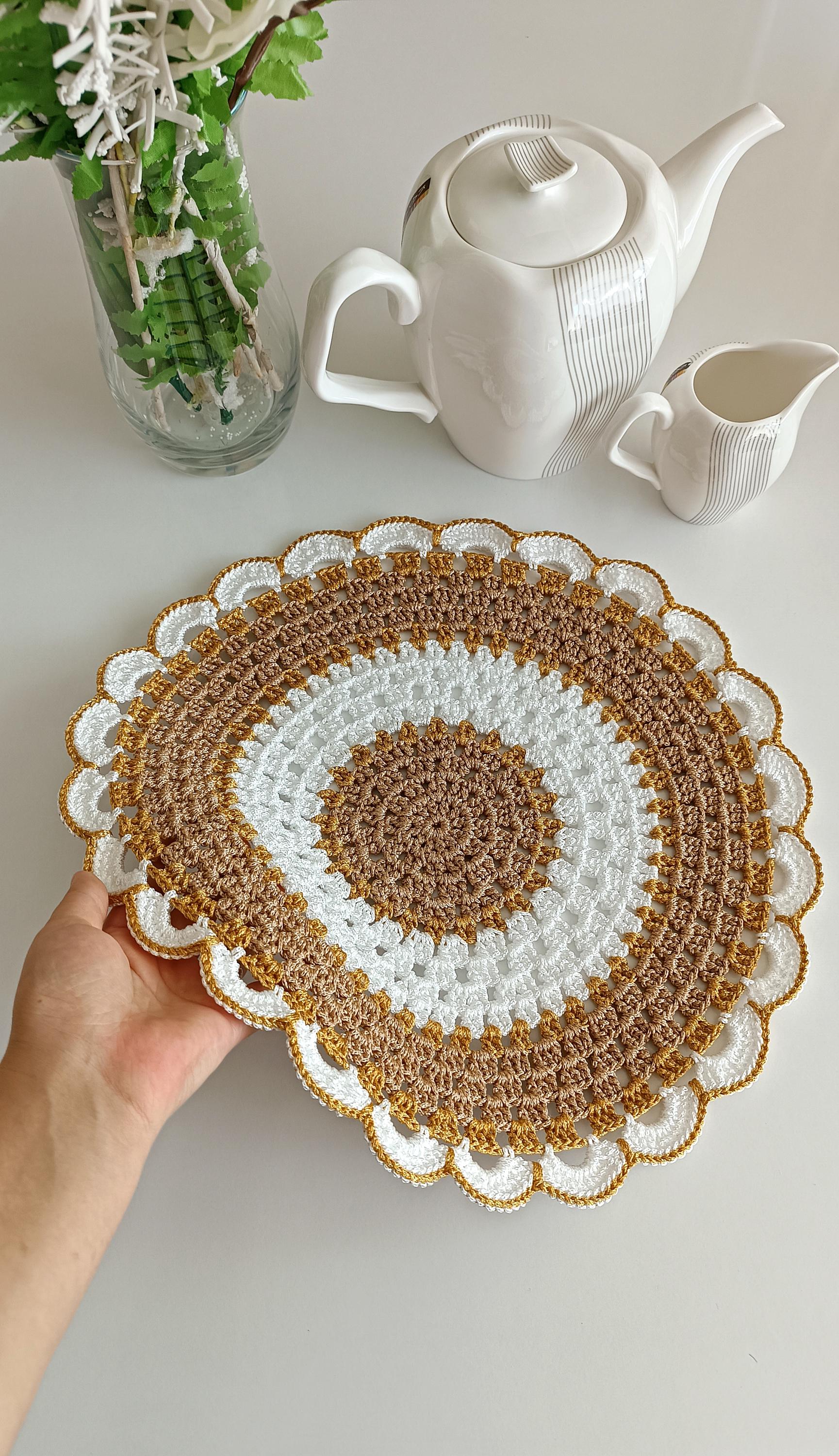 Handmade Crochet Supla Set/dining Accessory/table Decor/decorative ...