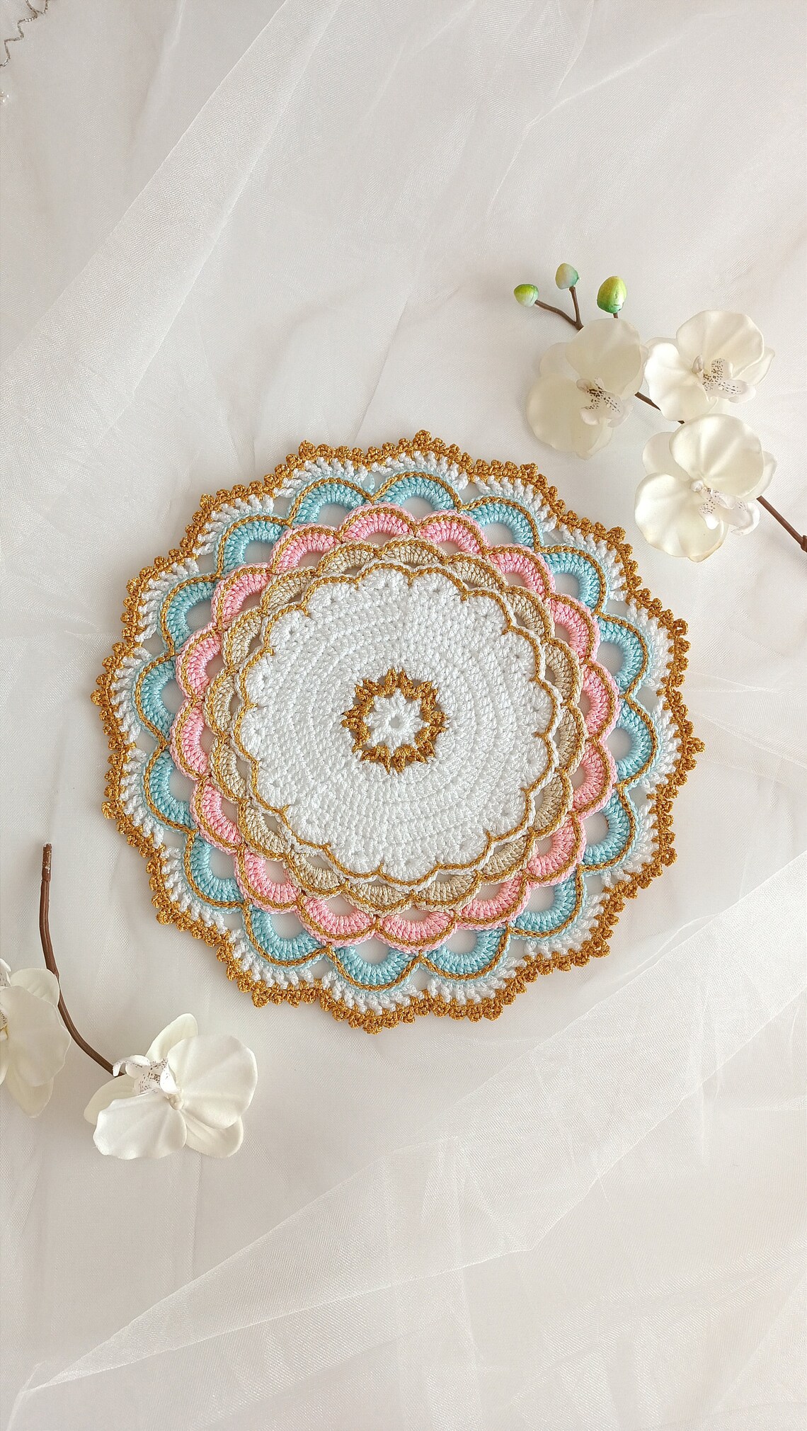 Handmade Crochet Supla Set/dining Accessory/table Decor/decorative ...
