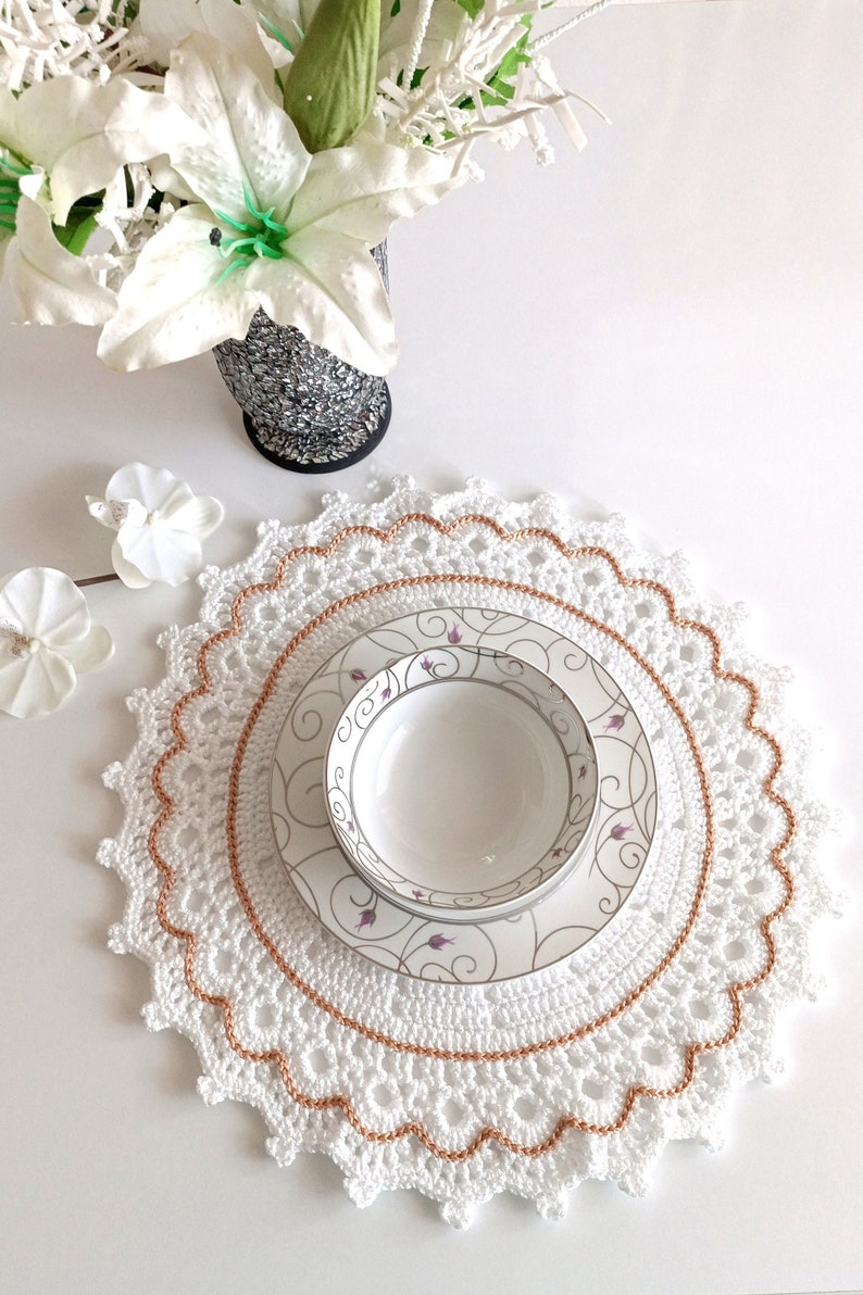 Handmade Crochet Supla Set, Dining Accessory, Table Decor, Decorative ...