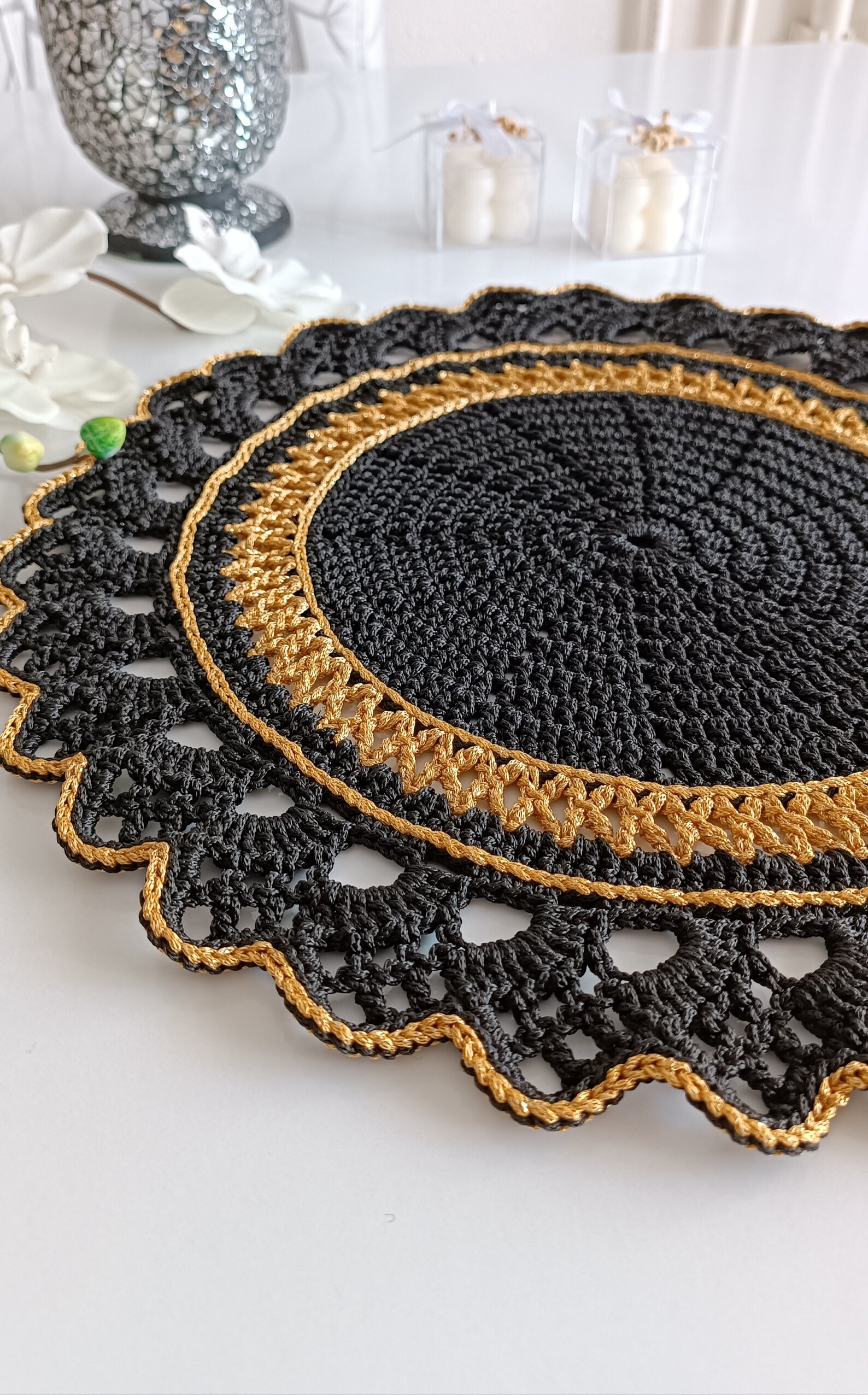 Handmade Crochet Supla Set/dining Accessory/table Decor/decorative ...
