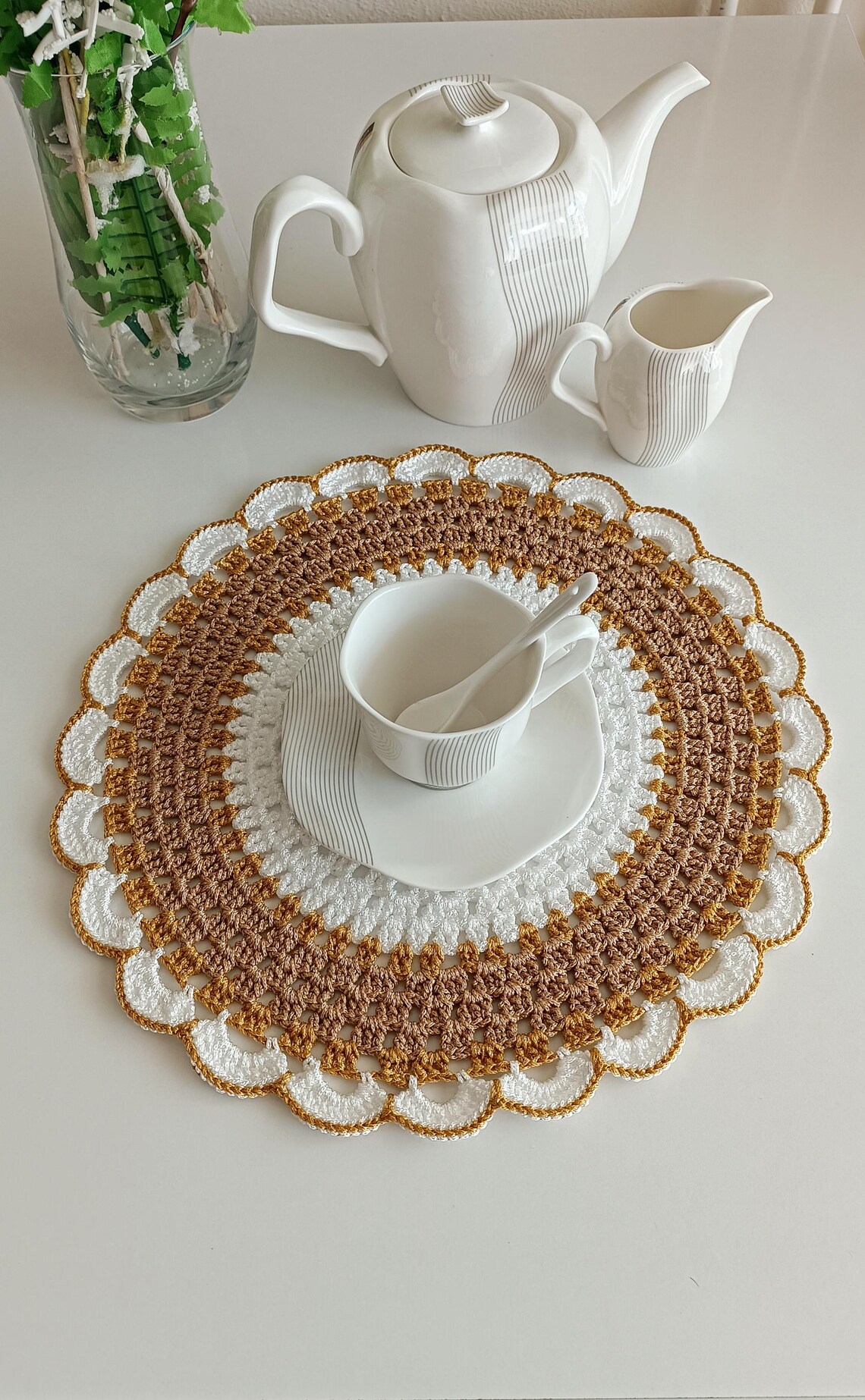 Handmade Crochet Supla Set/dining Accessory/table Decor/decorative ...