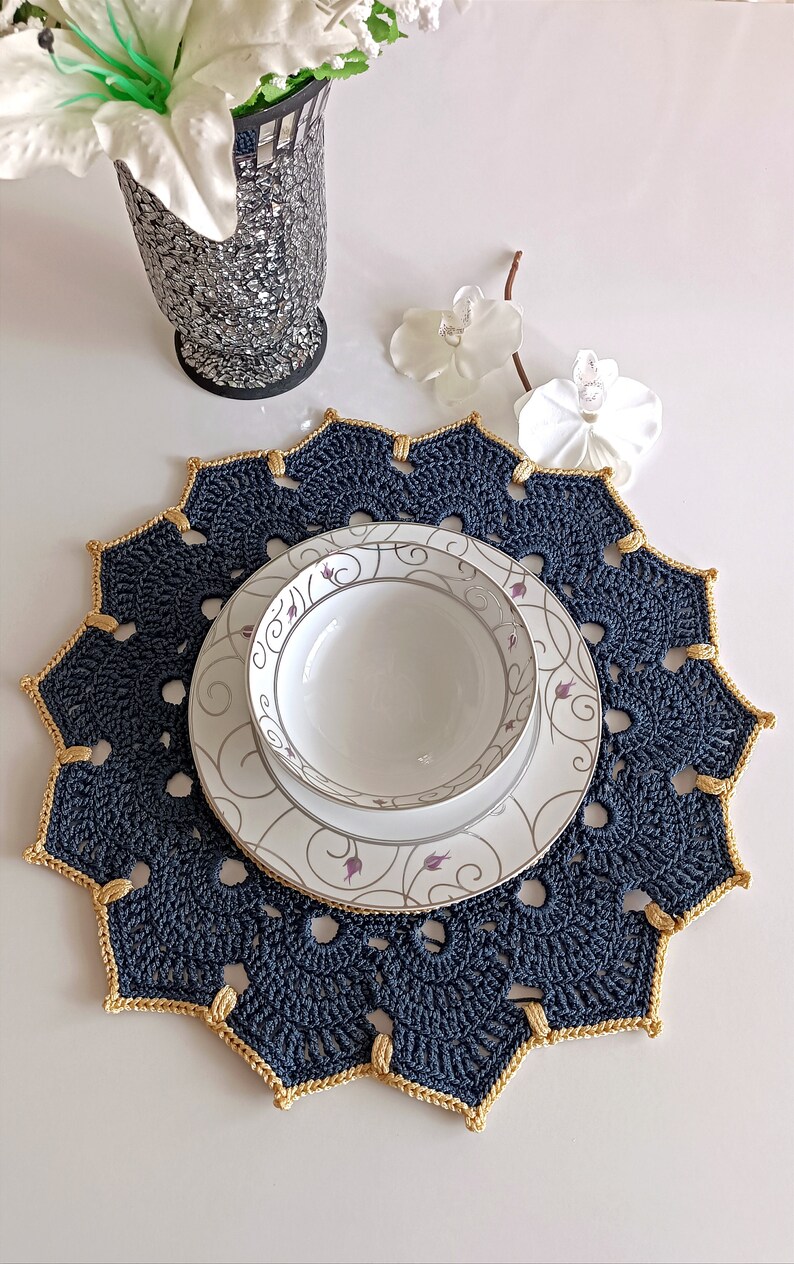 Handmade Crochet Supla Set/dining Accessory/table Decor/decorative ...