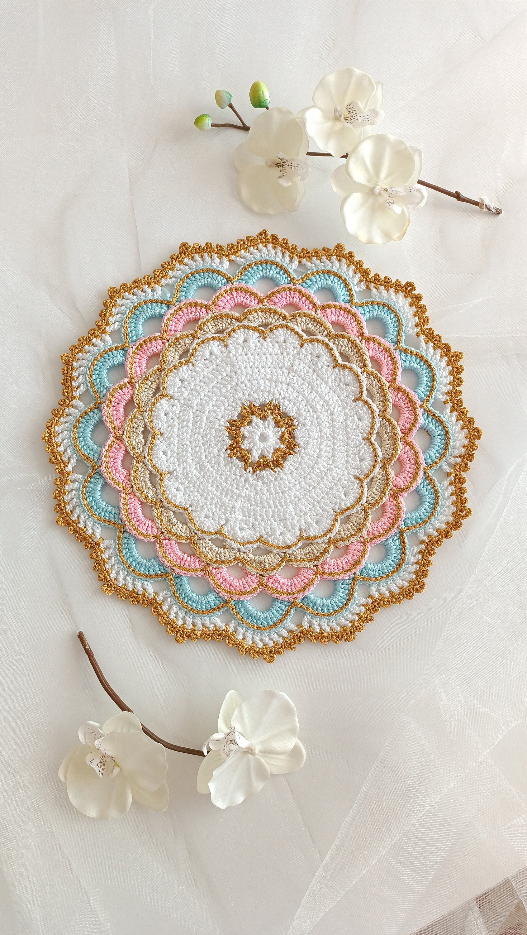 Handmade Crochet Supla Set/dining Accessory/table Decor/decorative ...