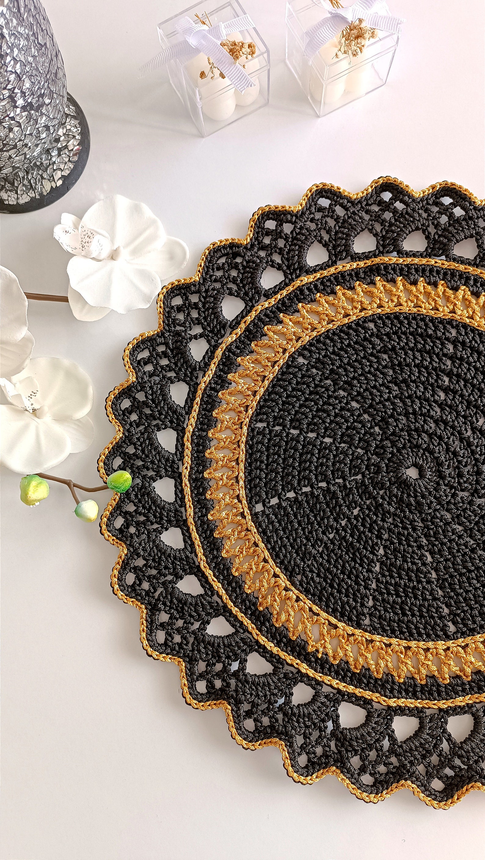 Handmade Crochet Supla Set/dining Accessory/table Decor/decorative ...
