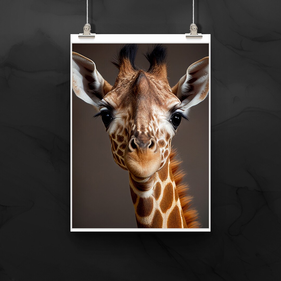 DIY - Digital Art, Giraffe Art, Nature Print, Animal Digital Print - Etsy