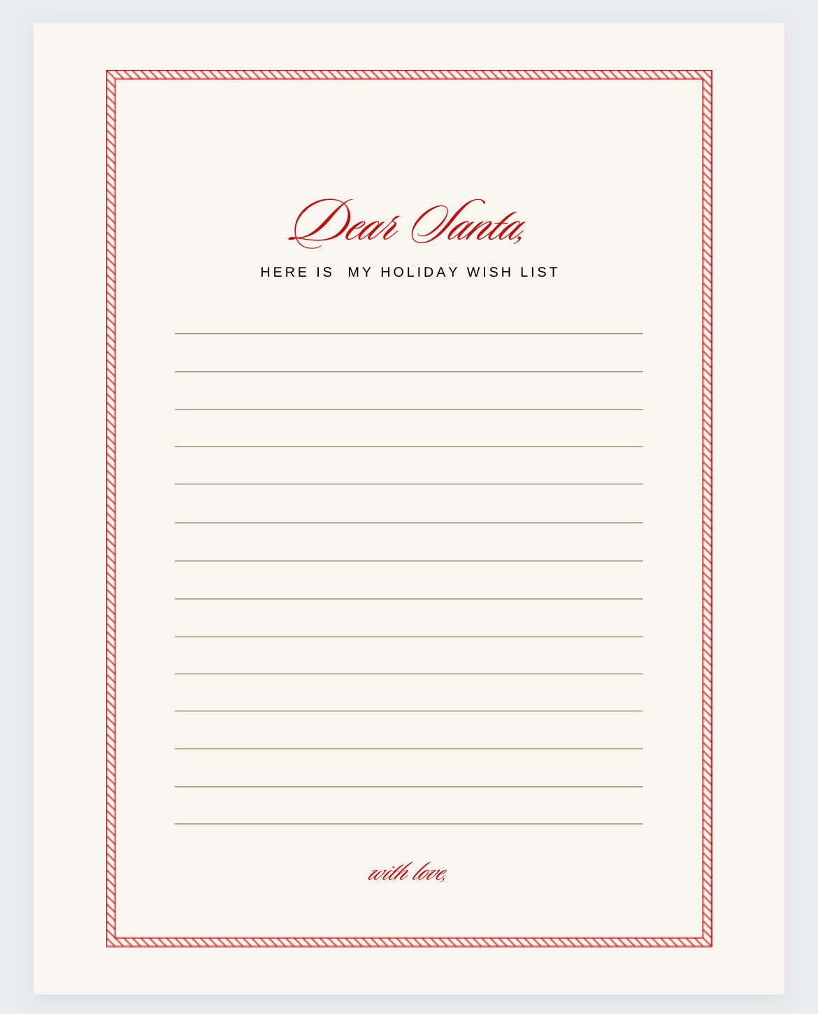 Santa Letter Printable - Etsy