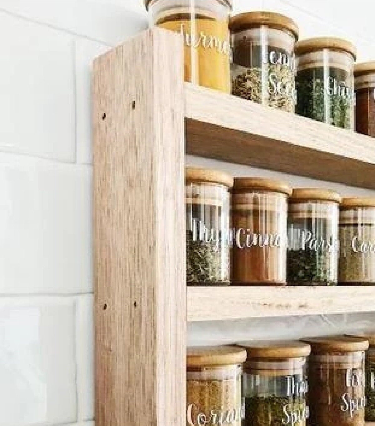 Wood Spice Rack|wooden Shelf for Spice| Countertop Spice - Etsy