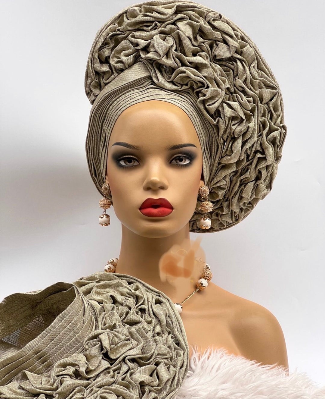 African Autogele, Ready to Wear Gele, African Hat, Traditional Wedding ...
