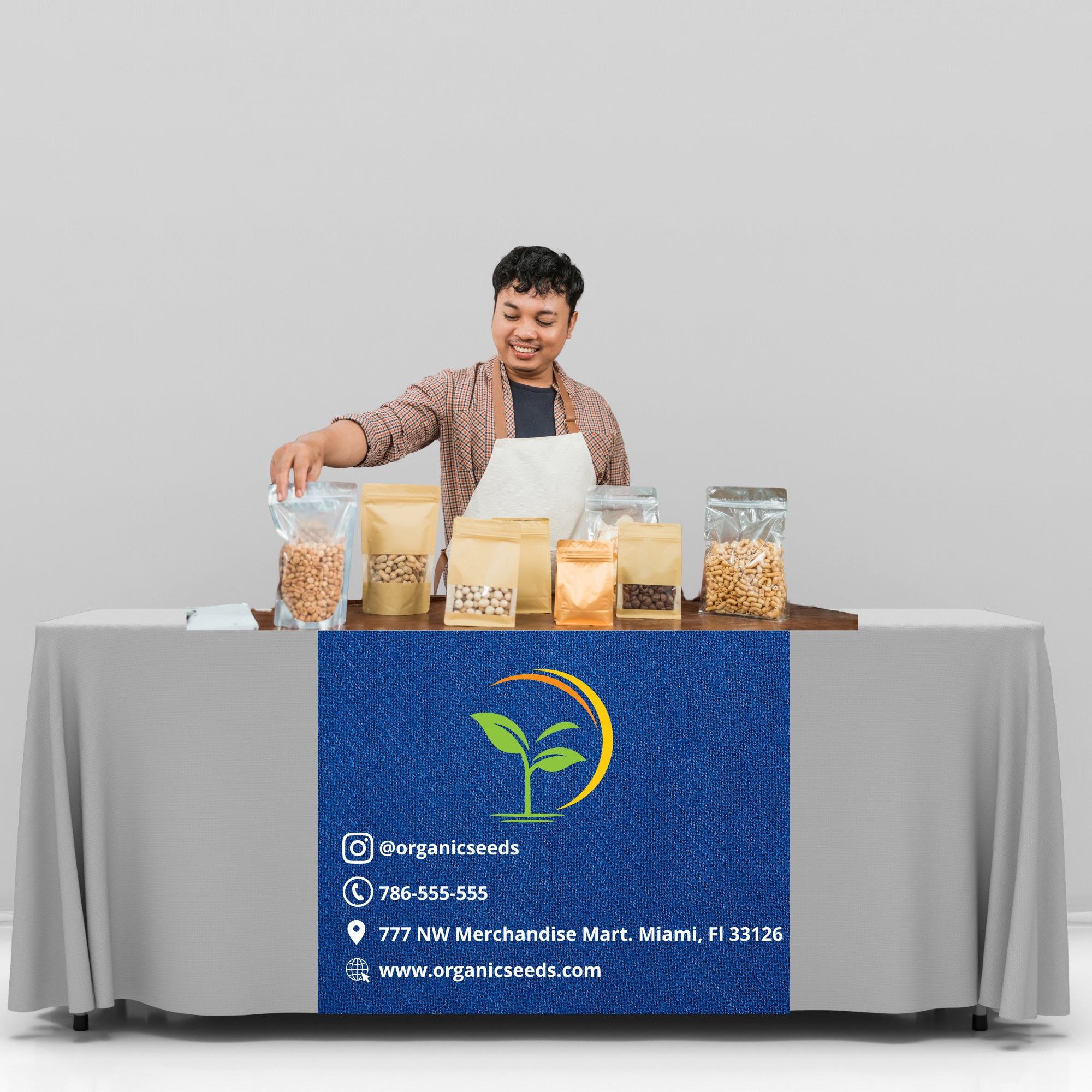 Custom Table Runner,fabric Tablecloth,personalized Full Color Logo ...