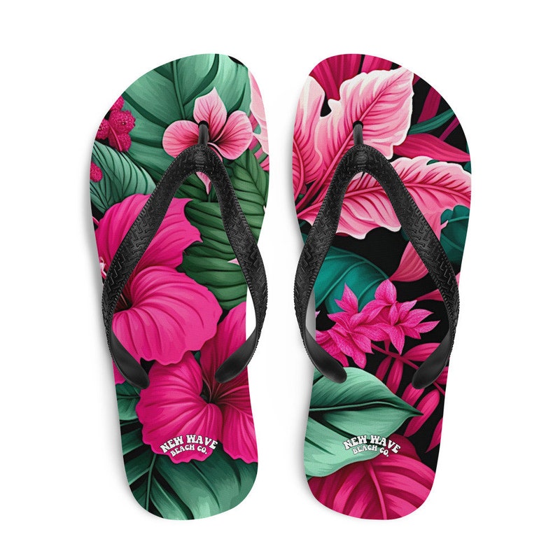 Flower Flip Flops - Etsy