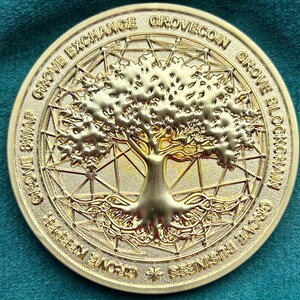 Grove Gold Coin GRVG Grove Token Challenge Coin Crypto Coin - Etsy