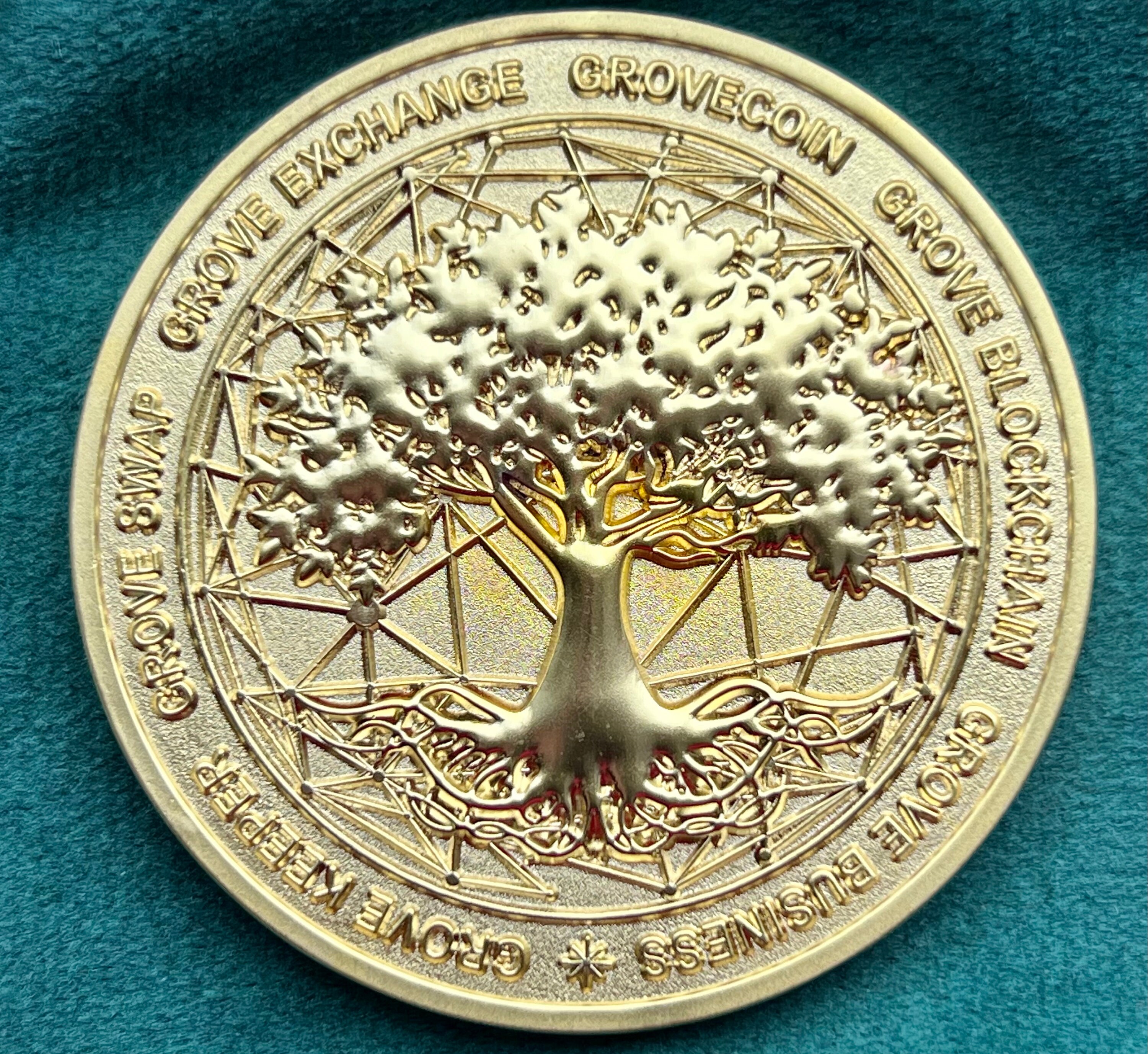 Grove Gold Coin GRVG Grove Token Challenge Coin Crypto Coin - Etsy