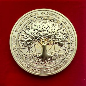Grove Gold Coin GRVG Grove Token Challenge Coin Crypto Coin - Etsy