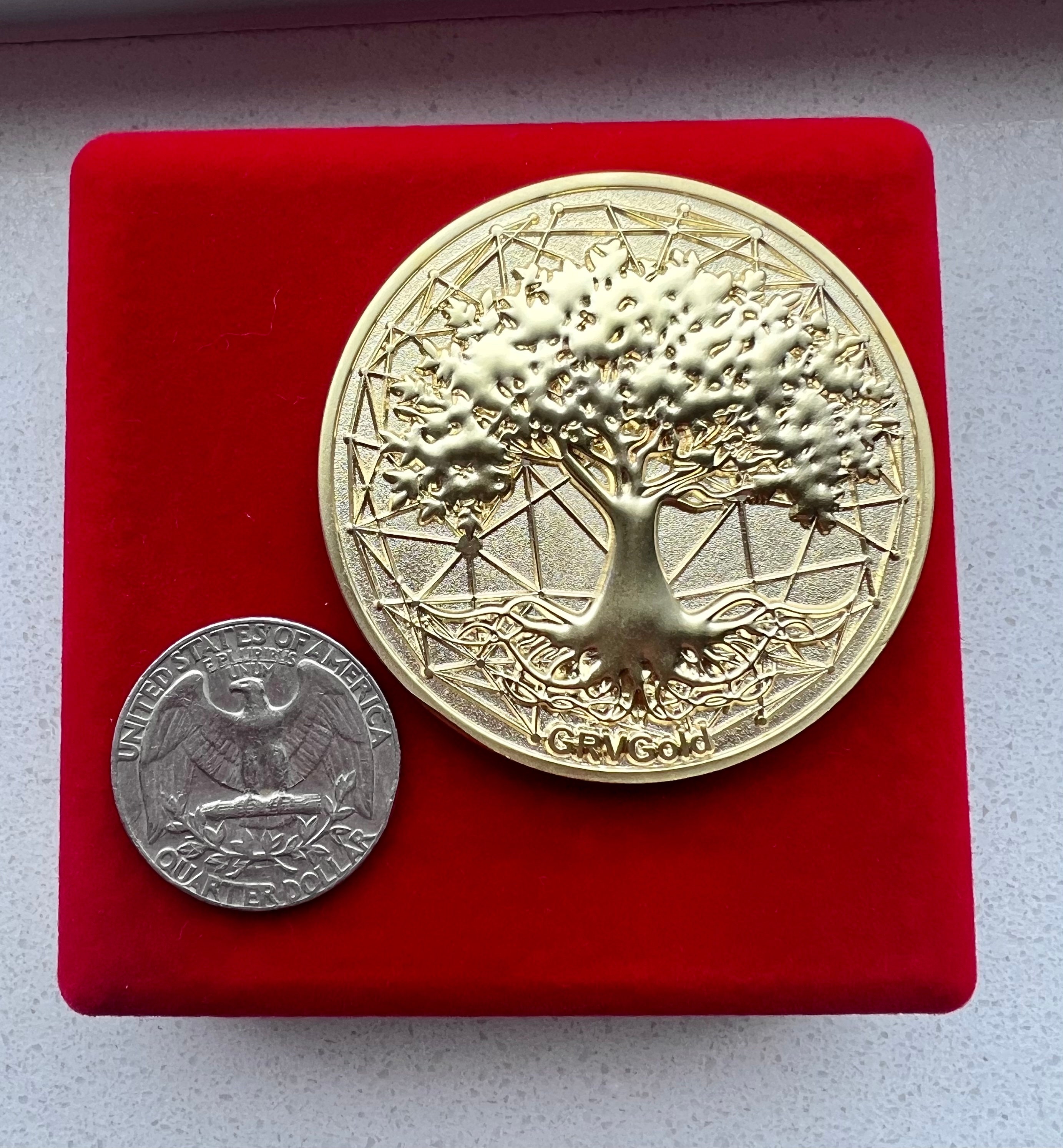 Grove Gold Coin GRVG Grove Token Challenge Coin Crypto Coin - Etsy