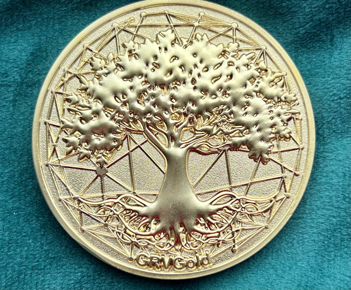 Grove Gold Coin GRVG Grove Token Challenge Coin Crypto Coin - Etsy