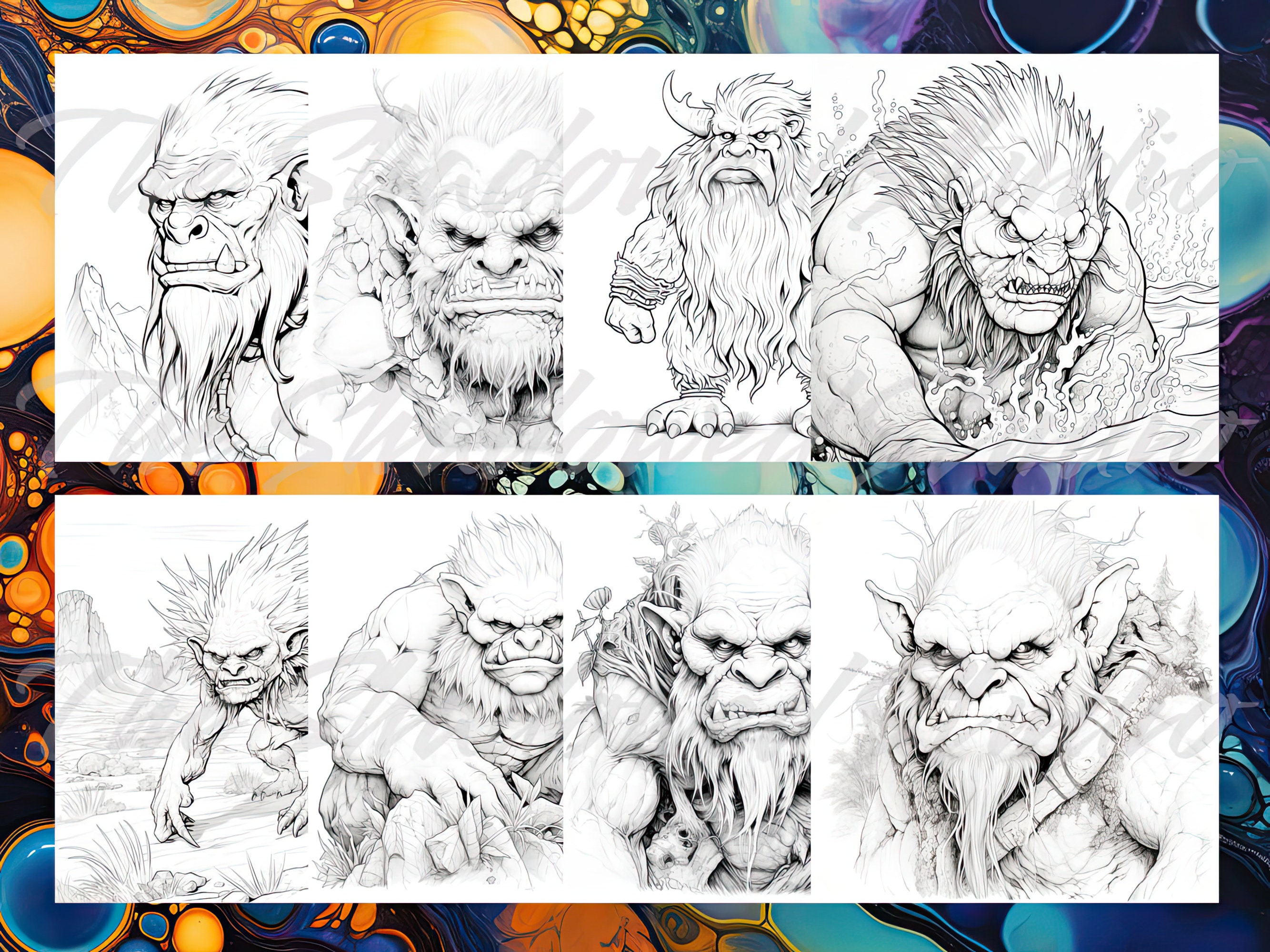 60 Trolls 2 Coloring Pages, Fantasy, Relaxing, Fun, Greyscale Images ...
