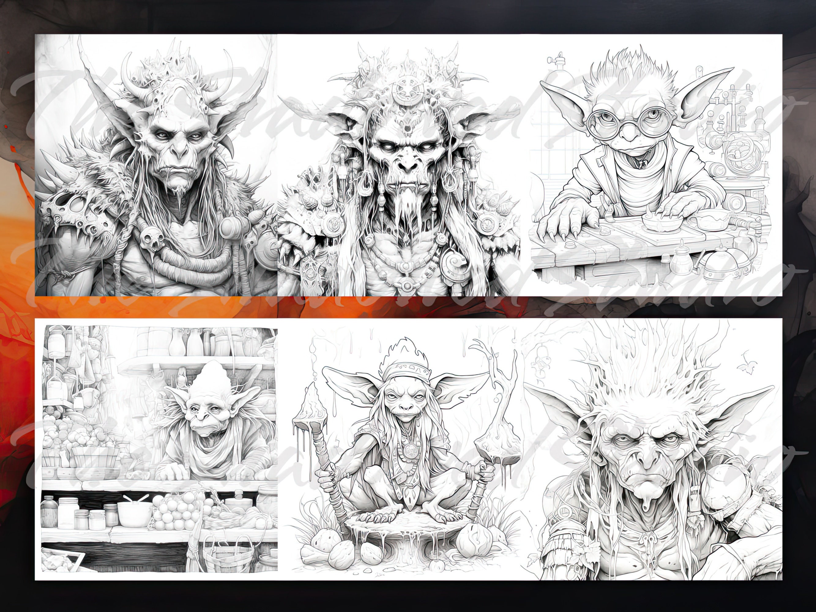 60 Goblin Coloring Pages Whimsy Fantasy Relaxing Fun - Etsy