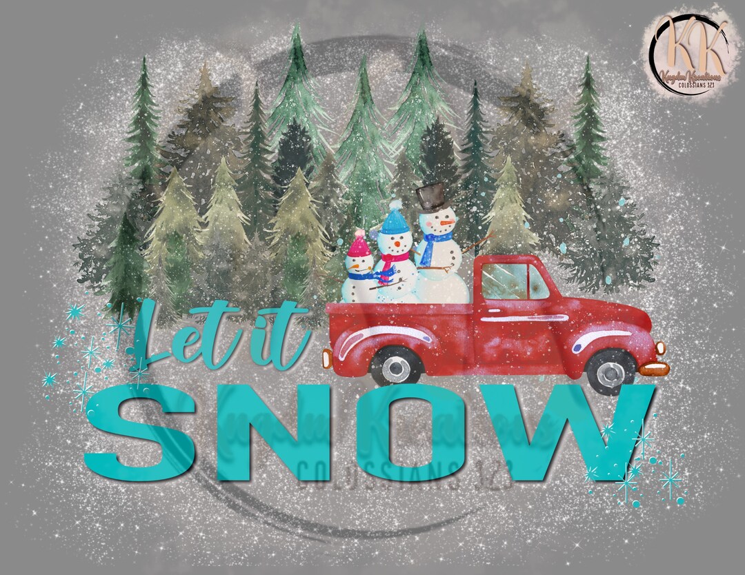 Let It Snow Snowman PNG Digital Download - Etsy