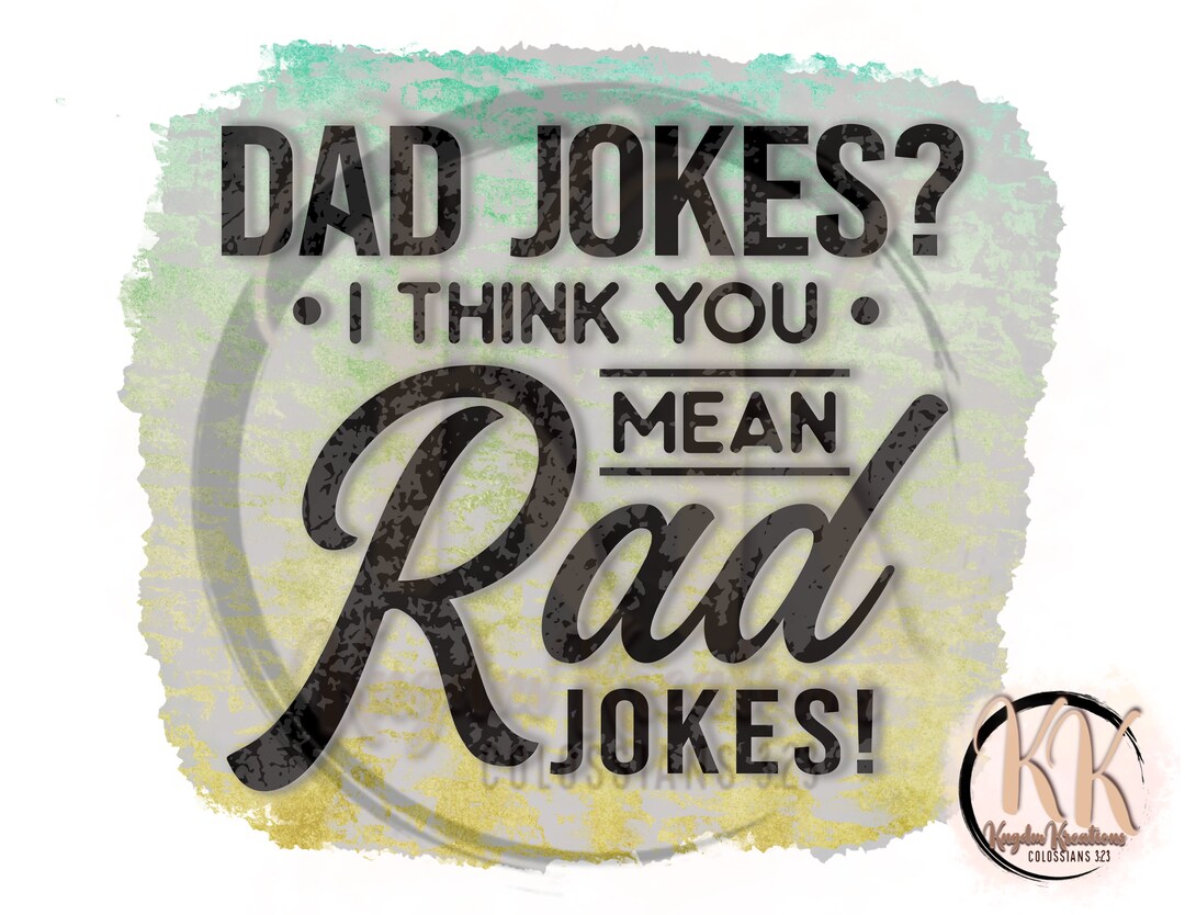 Rad Dad Jokes PNG Digital Download - Etsy
