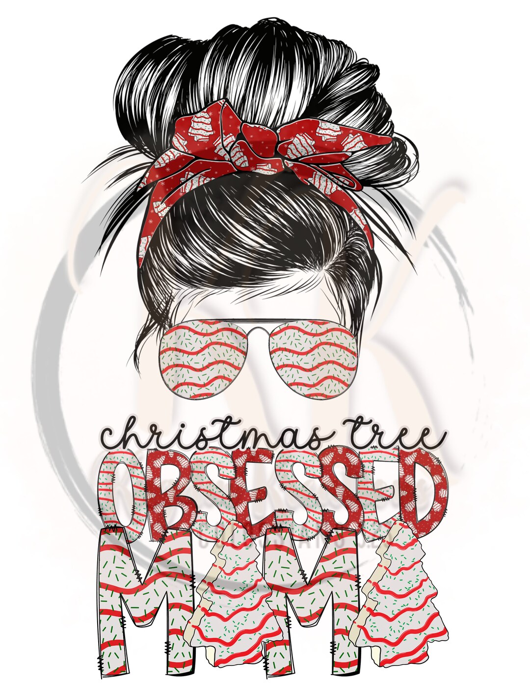 Christmas Tree Obsessed Mama PNG Digital Download - Etsy