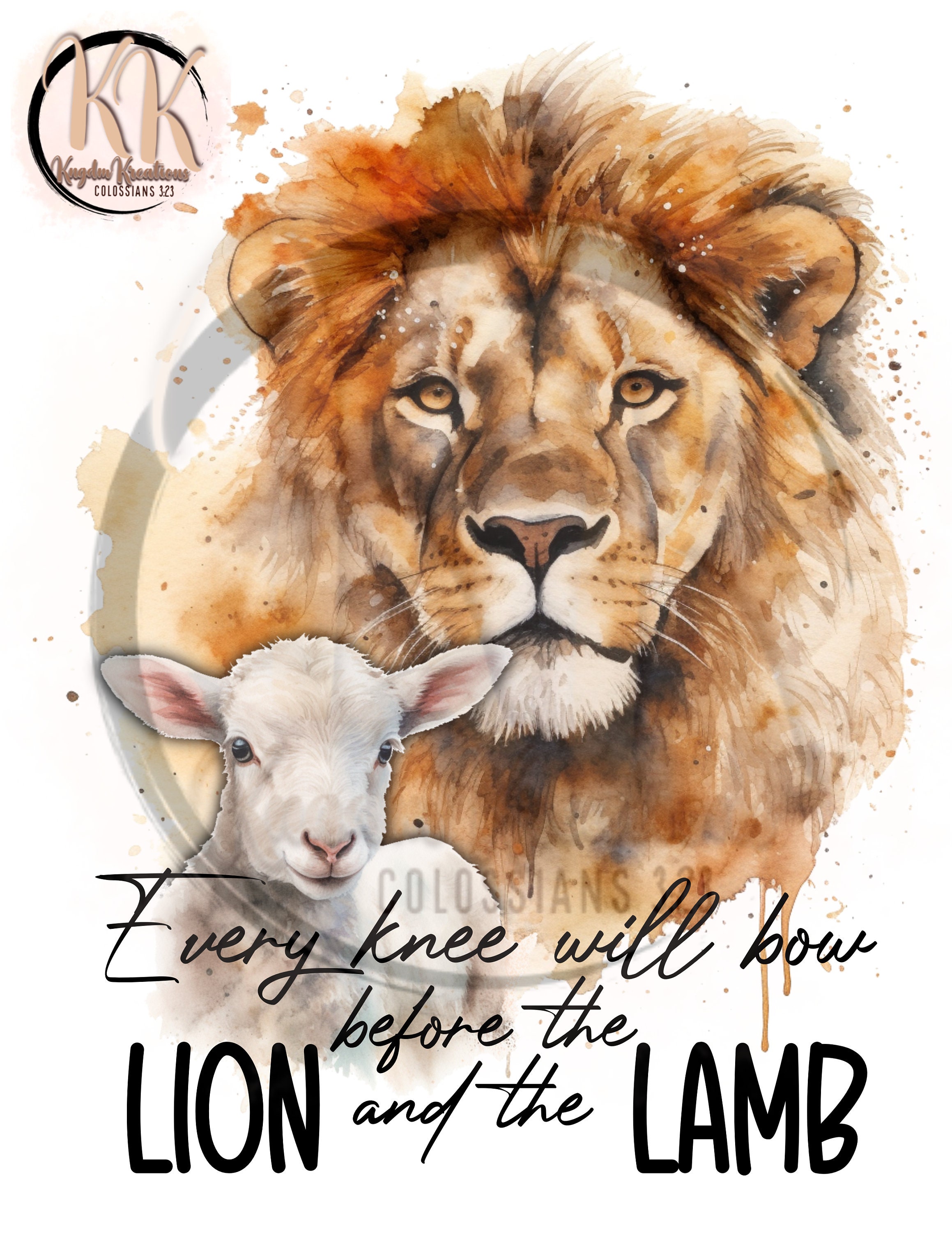 Lion and the Lamb PNG Digital Download - Etsy